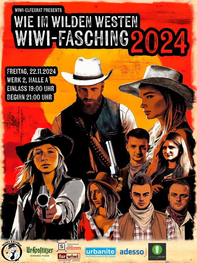 Wie im Wilden Westen - WiWi Fasching 2024 on 22.11.2024 in Leipzig All info on Rausgegangen ...