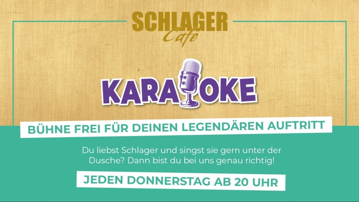 SCHLAGER CAFE Karaoke Abend on 06.09.2026 in Düsseldorf - Rausgegangen ...