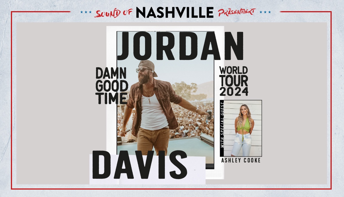 Jordan Davis - DAMN GOOD TIME WORLD TOUR | Support: Ashley Cooke ...