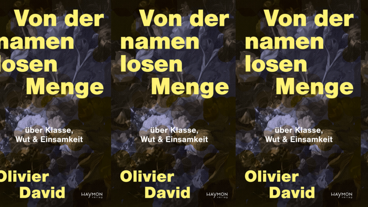 LESUNG + GESPRÄCH: Olivier David Von der Namenlosen Menge (Haymon, 2024 ...