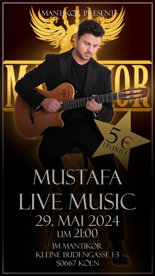 türkische Live Music mit Sänger/Gitarrist Mustafa - Rausgegangen Köln